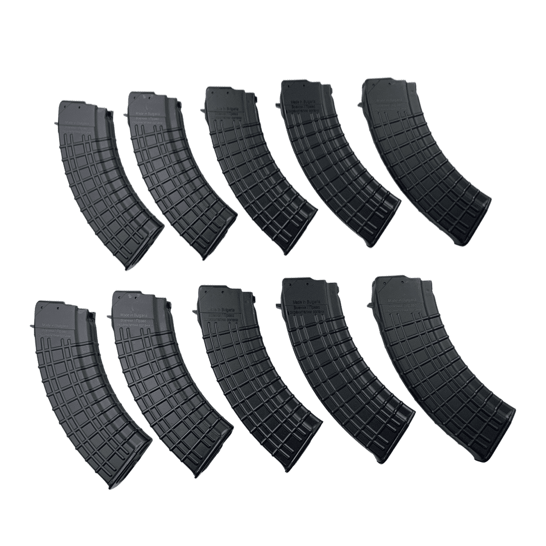 Bulgarian Steel Reinforced Polymer AK47 AKM Magazine 30-RD 10 Pack ...